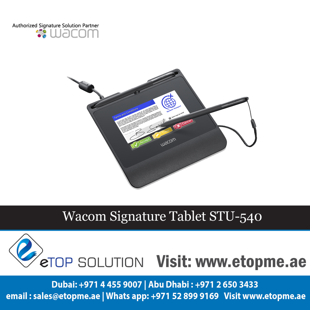 Wacom STU-540 Signature Tablets | eTOP SOLUTION